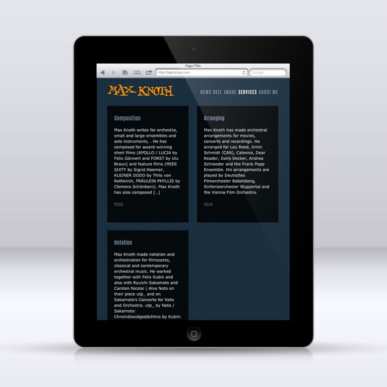 Website für Max Knoth